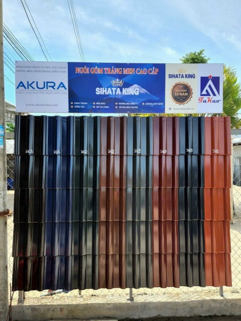 Ngói màu tráng men akura sihata king